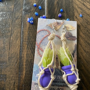 Hanging Plant Earrings - Etsy