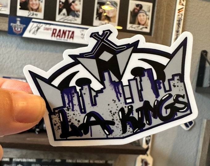 LA Kings Inspired Die Cut Sticker, Los Angeles, Kings, Hockey, Die Cut ...