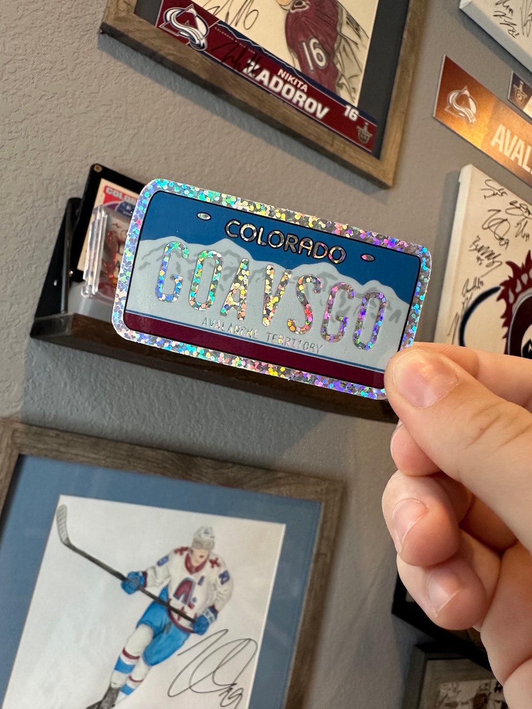 Go Avs Go, All the Shiny Things Version, Colorado License Plate, Colorado Avalanche, Die Cut ...