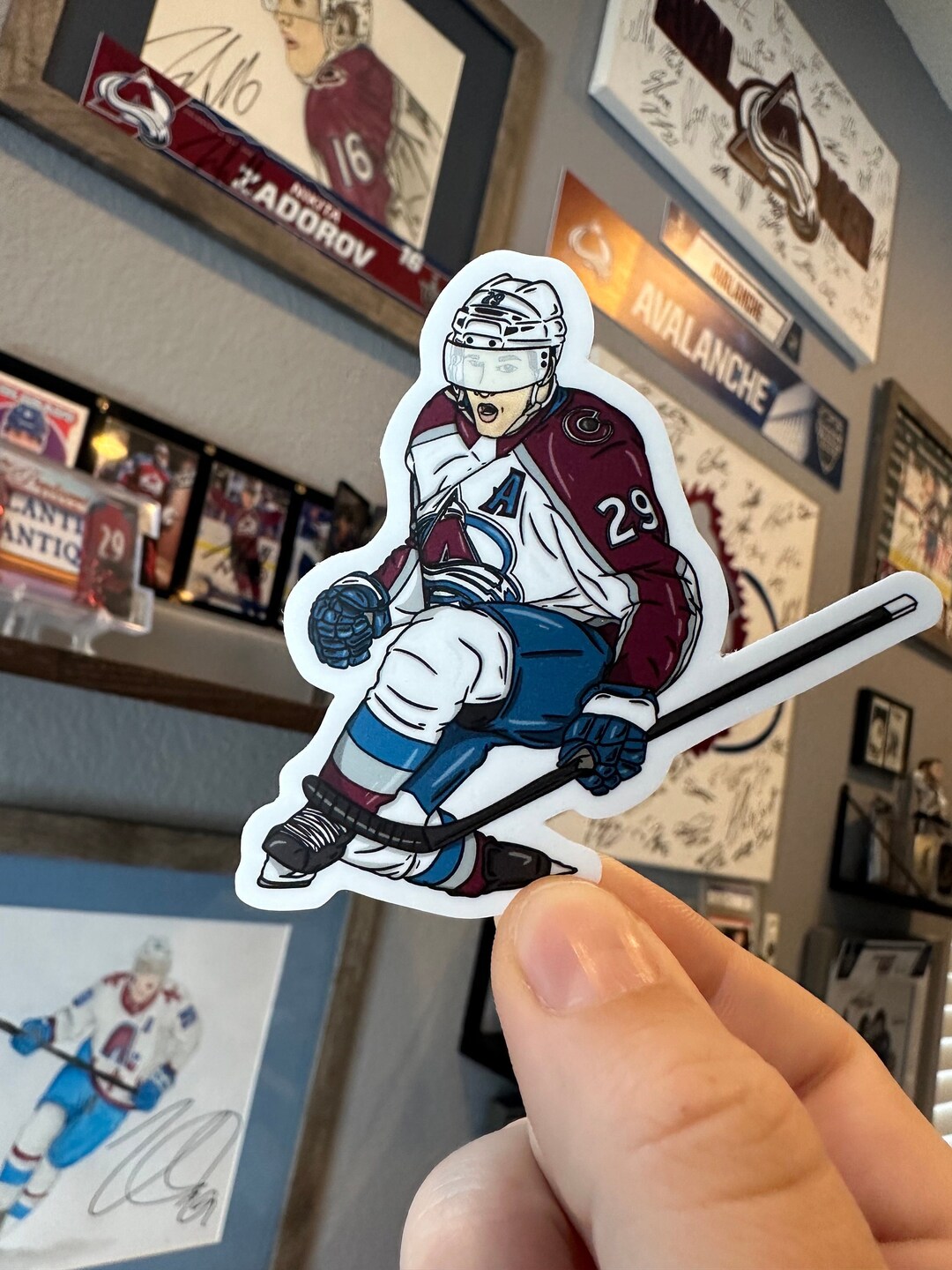 Nathan Mackinnon, Celly Season, Colorado Avalanche Sticker, NHL, Hockey ...