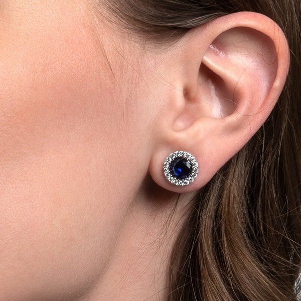 Blue Stud Earrings - Etsy
