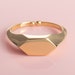 Adjustable Gold Signet Ring for Women, Gold Plated Geometric Signet ...