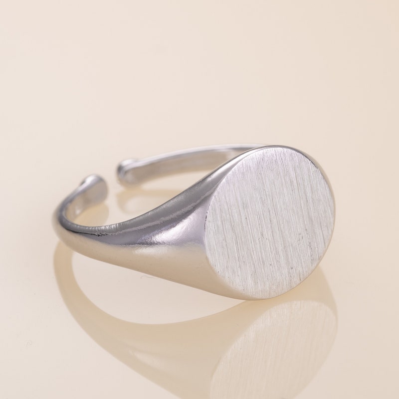 Brushed Silver Ring - Etsy