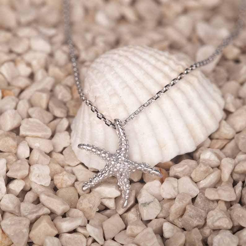 Starfish Pendant Necklace for Women Brushed Finish Starfish - Etsy Norway