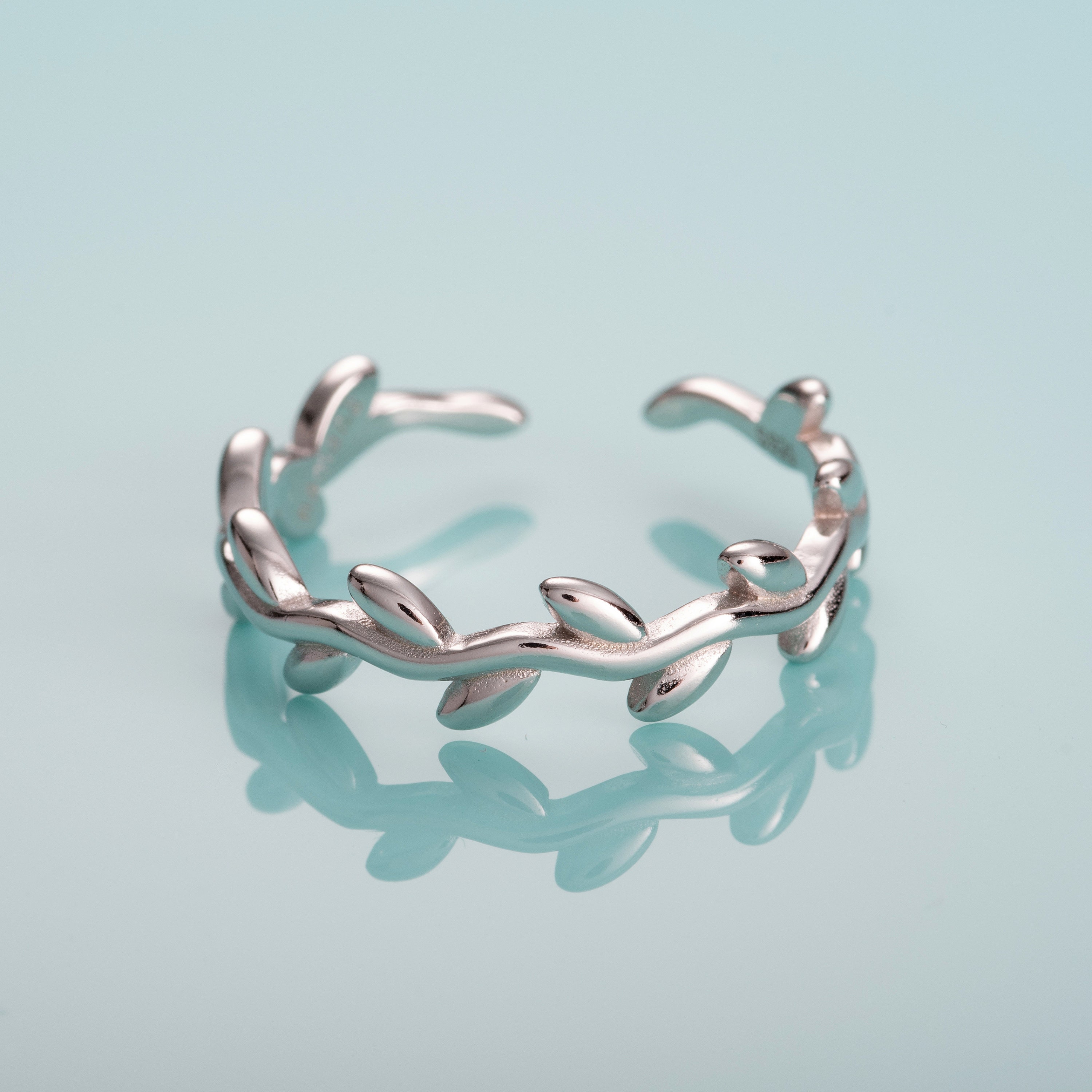 Adjustable Vine Toe Ring in 925 Sterling Silver, Simple Toe Rings for ...