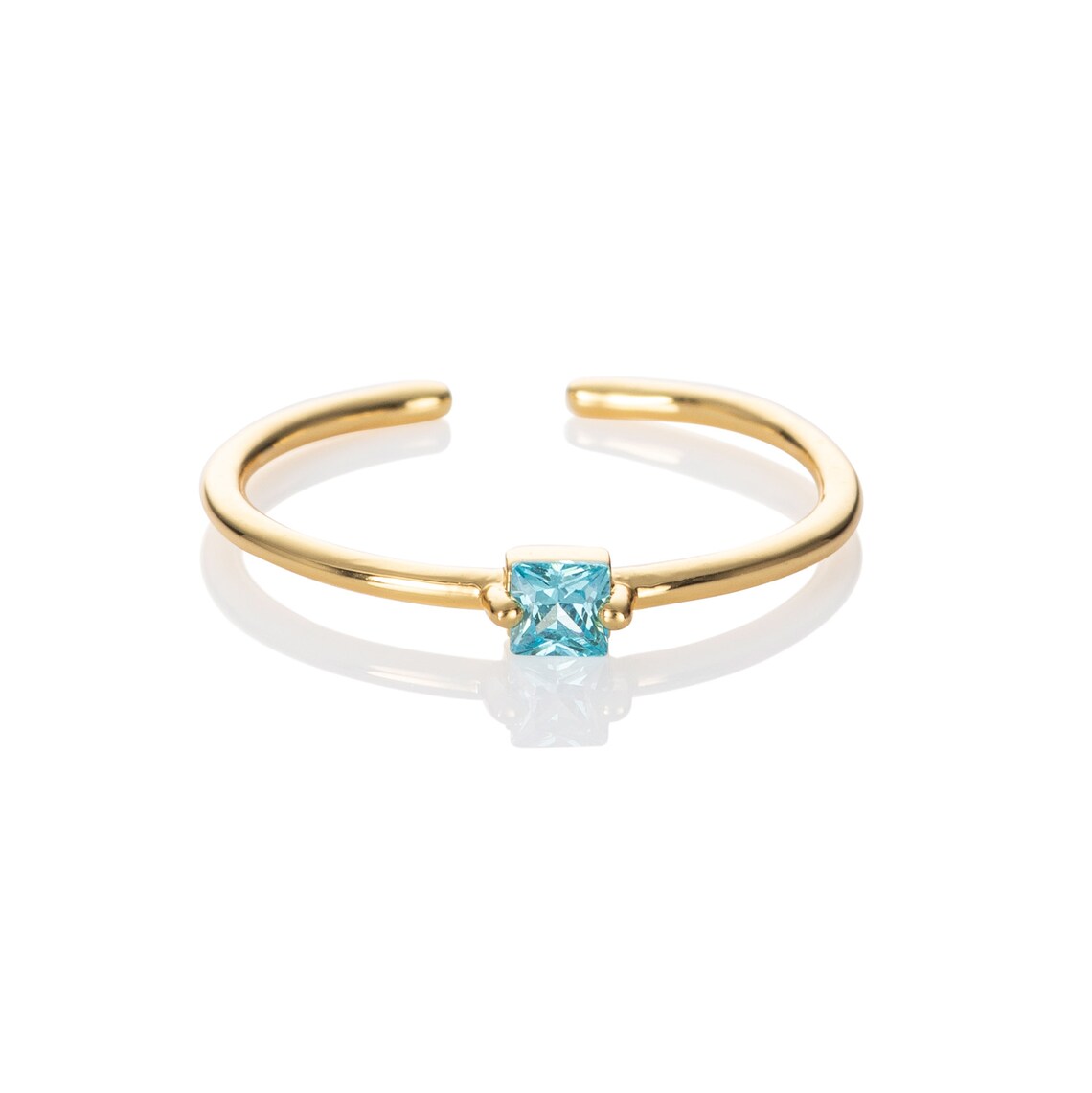 Light Blue Ring in Gold for Women Adjustable Open Rings for - Etsy UK
