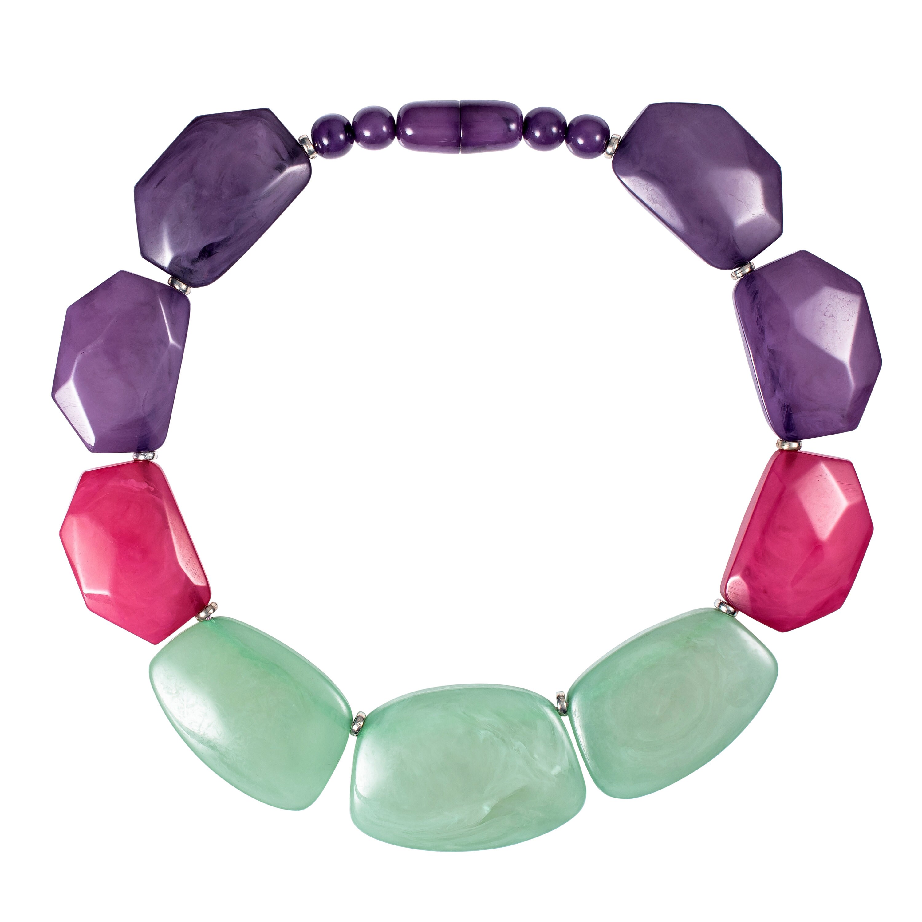 Colourful Statement Necklace for Women, Handmade Boho Chic Chunky ...