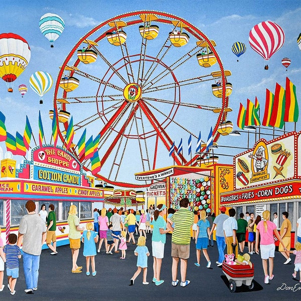 Ferris Wheel Print - Etsy