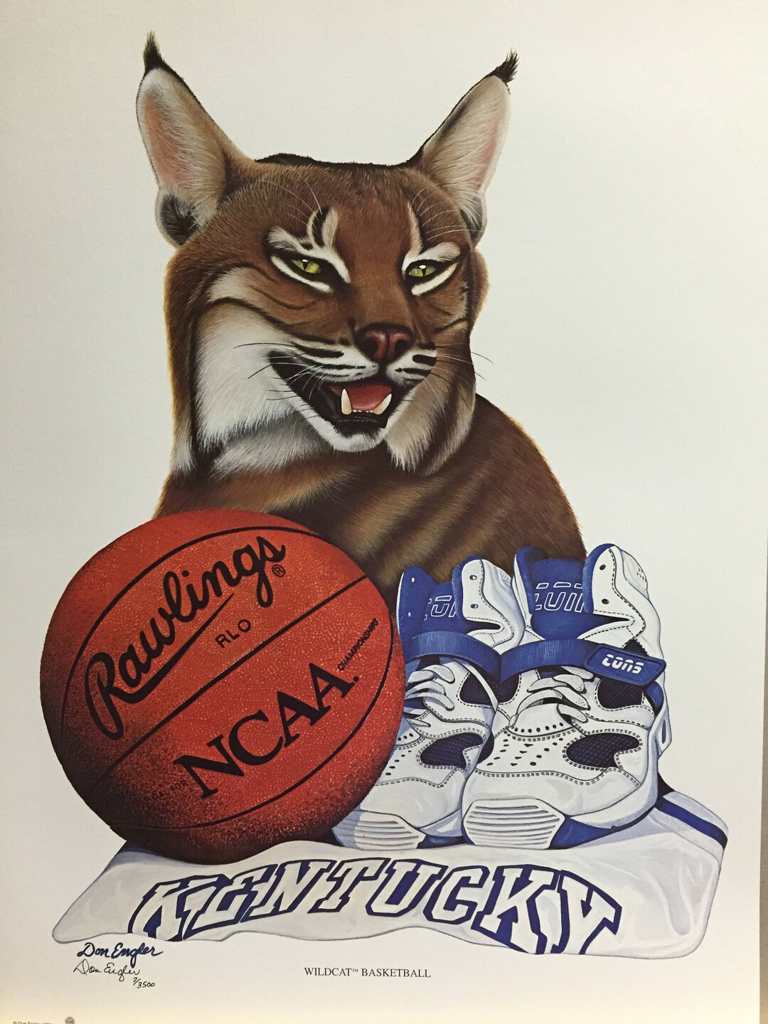 18 X 24 Print of Wildcat Basketball. University of KY! #BBN - Etsy