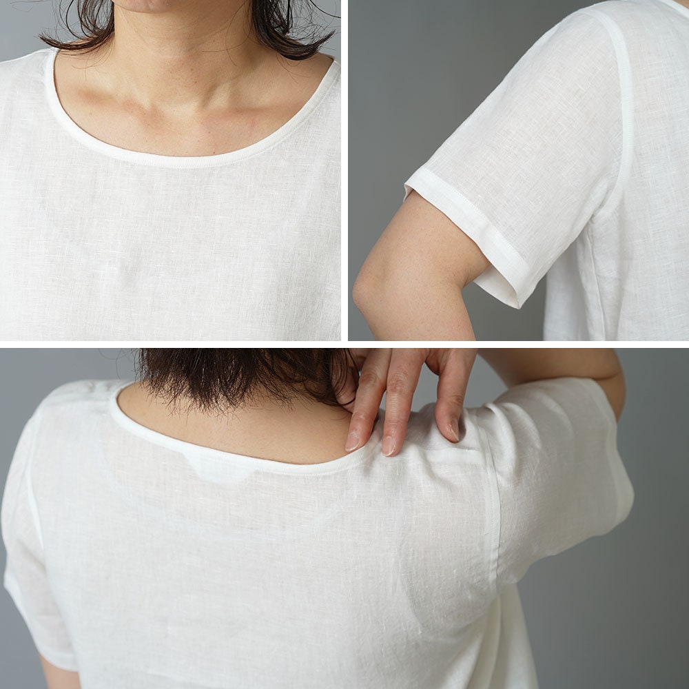 Light Linen Top Wafu Lightweight Linen Short Sleeve Top / - Etsy