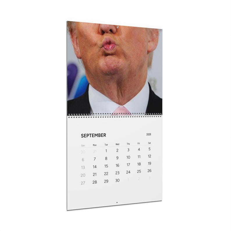 Neck-ussy Wall Calendar (2026) FDT Trump Neck Skin, Political Gag Gifts ...