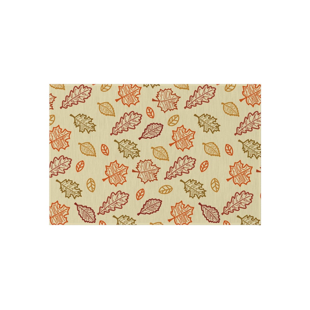 Slightly Subtle Autumn Leaves FDT Outdoor Rug | Fall Leaf Pattern Patio ...
