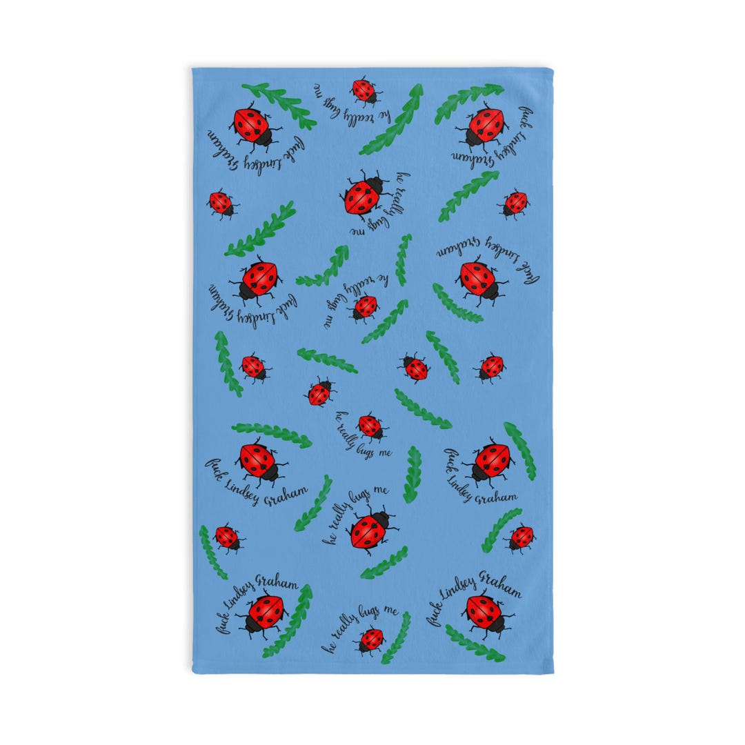 Slightly Subtle Ladybug Hand Towel, Lindsey Graham, Gifts for Garden ...
