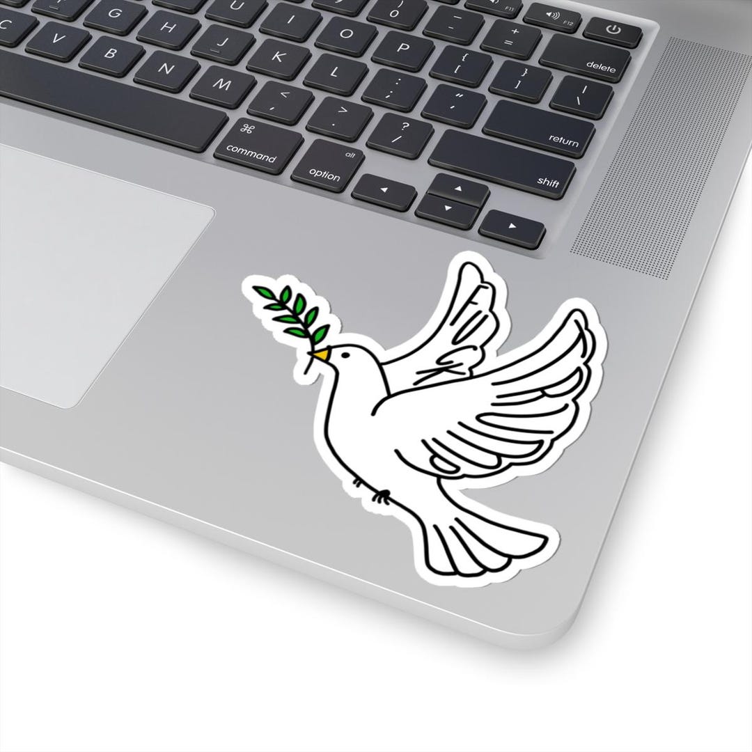 Slightly Subtle Dove With Olive Branch Sticker | Peace Symbol Kiss-cut ...