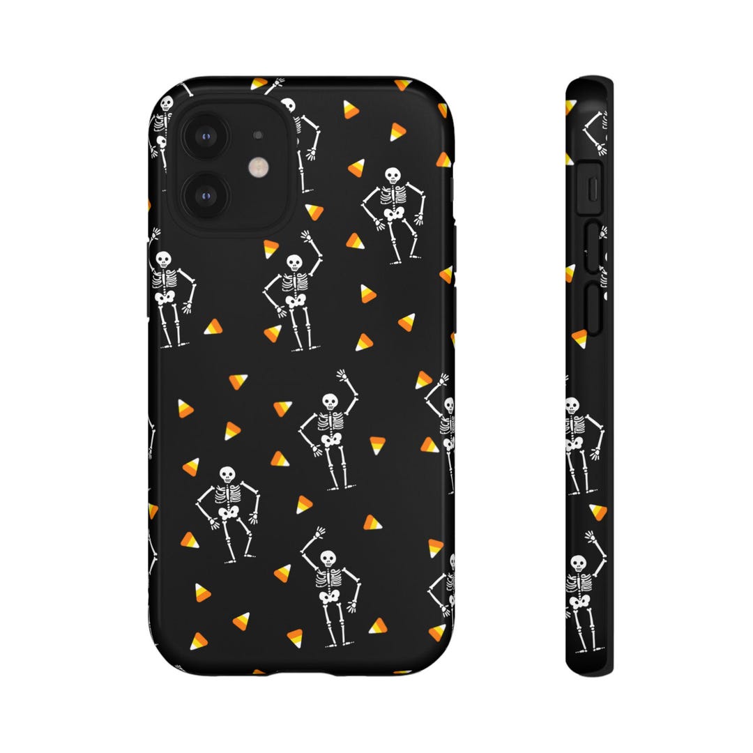 Slightly Subtle Skeleton Candy Corn Phone Case, Fall Phone Cover ...