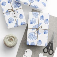 Pink Seashell Gift Wrap: Beach-themed Wrapping Paper - Etsy