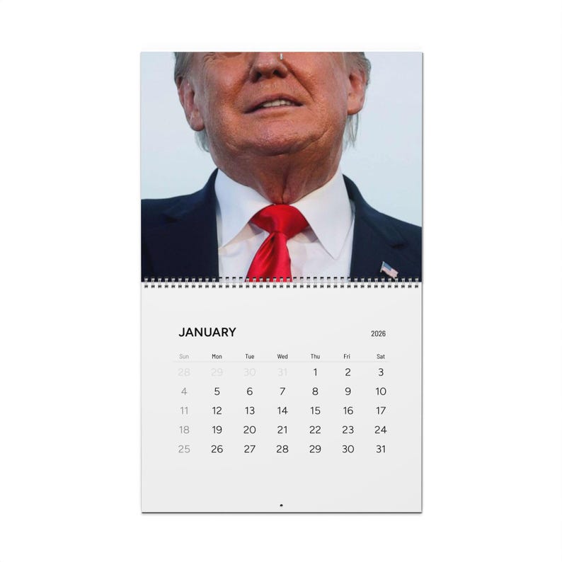 Neck-ussy Wall Calendar (2026) FDT Trump Neck Skin, Political Gag Gifts ...