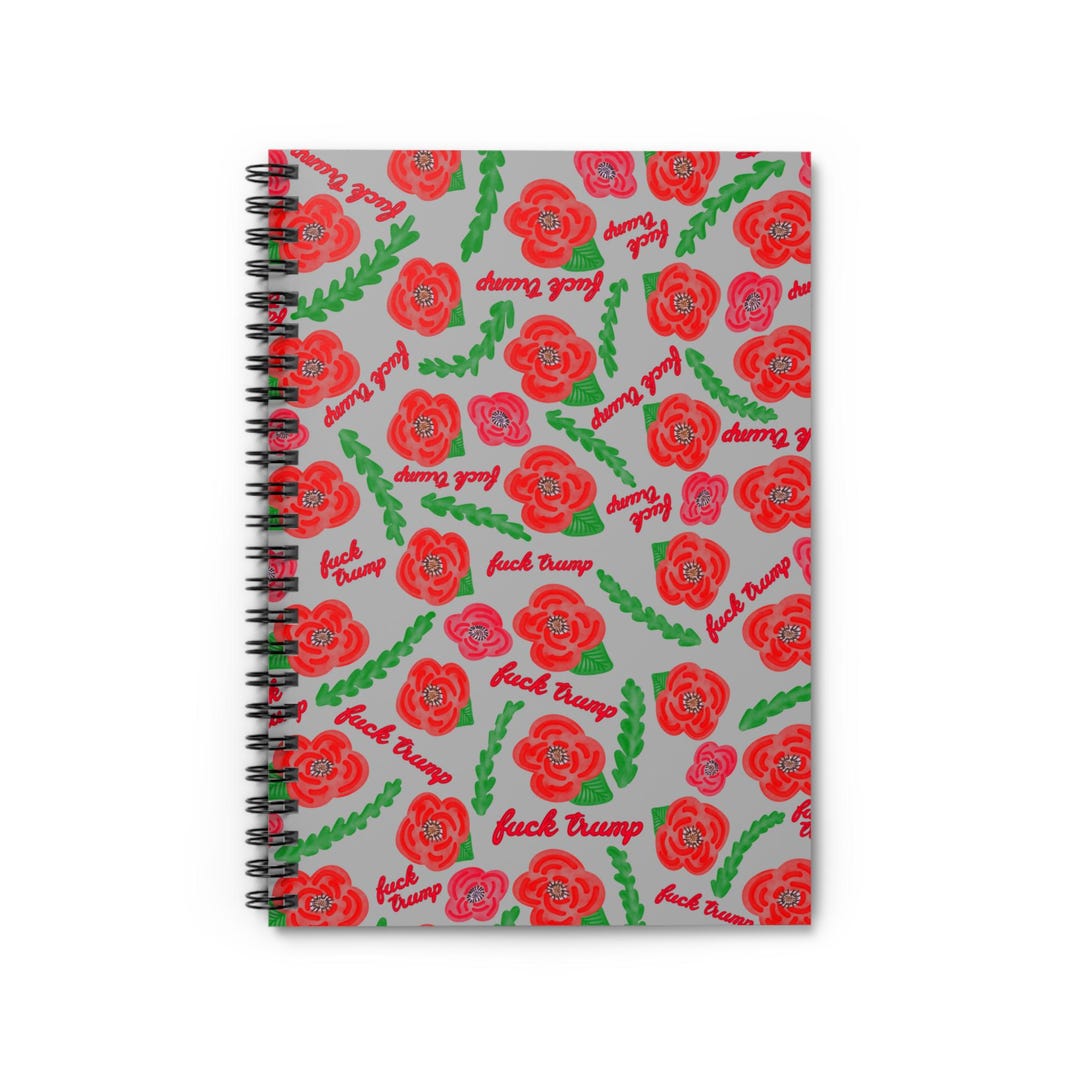 Slightly Subtle Red Poppies Floral Spiral Notebook - Journal for ...