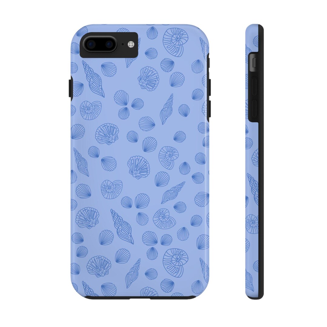 Slightly Subtle Coastal Shells on Blue Phone Case, Tough Shell, Ocean ...