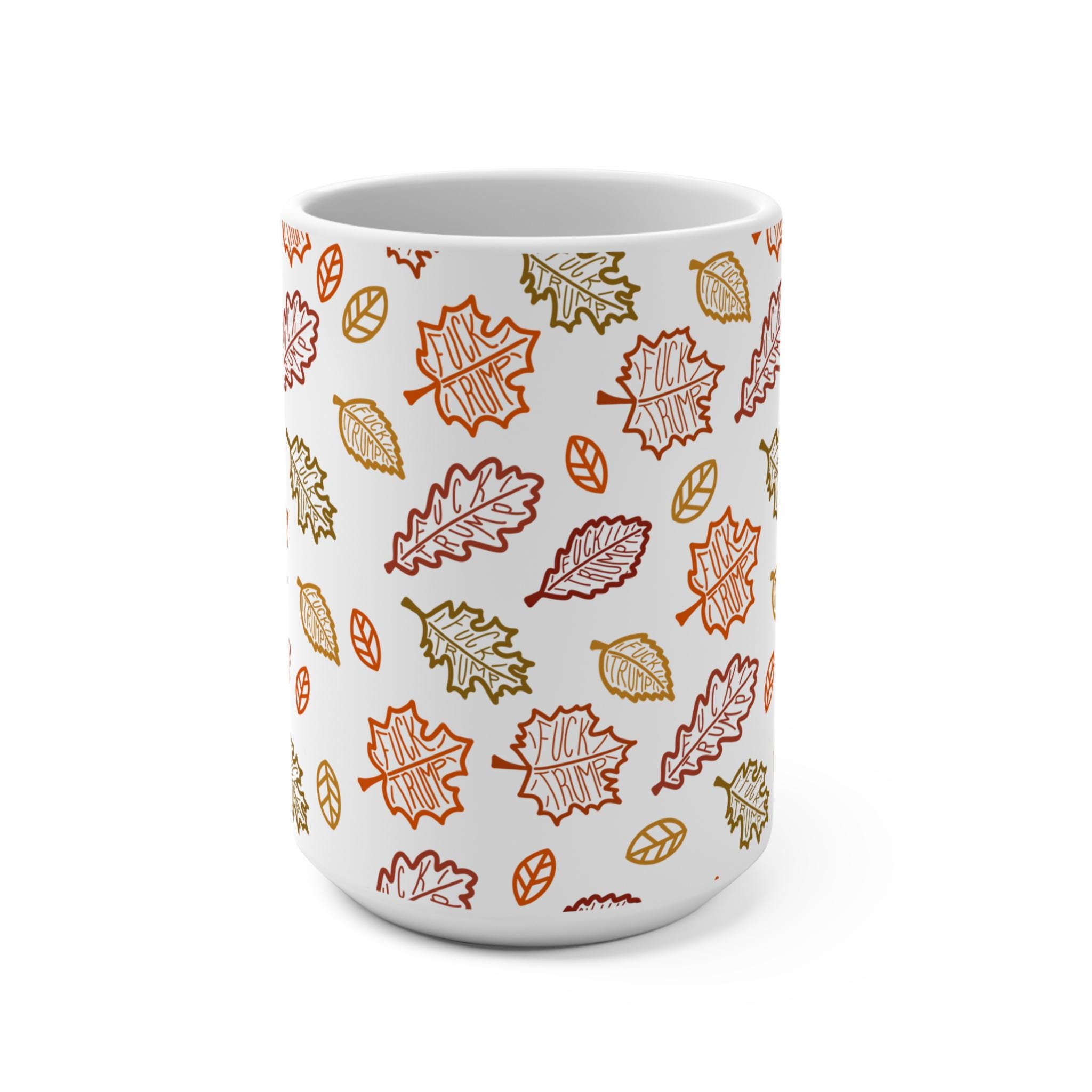 Slightly Subtle Autumn Leaves Mug 15 Oz Cozy Seasonal Drinkware for ...