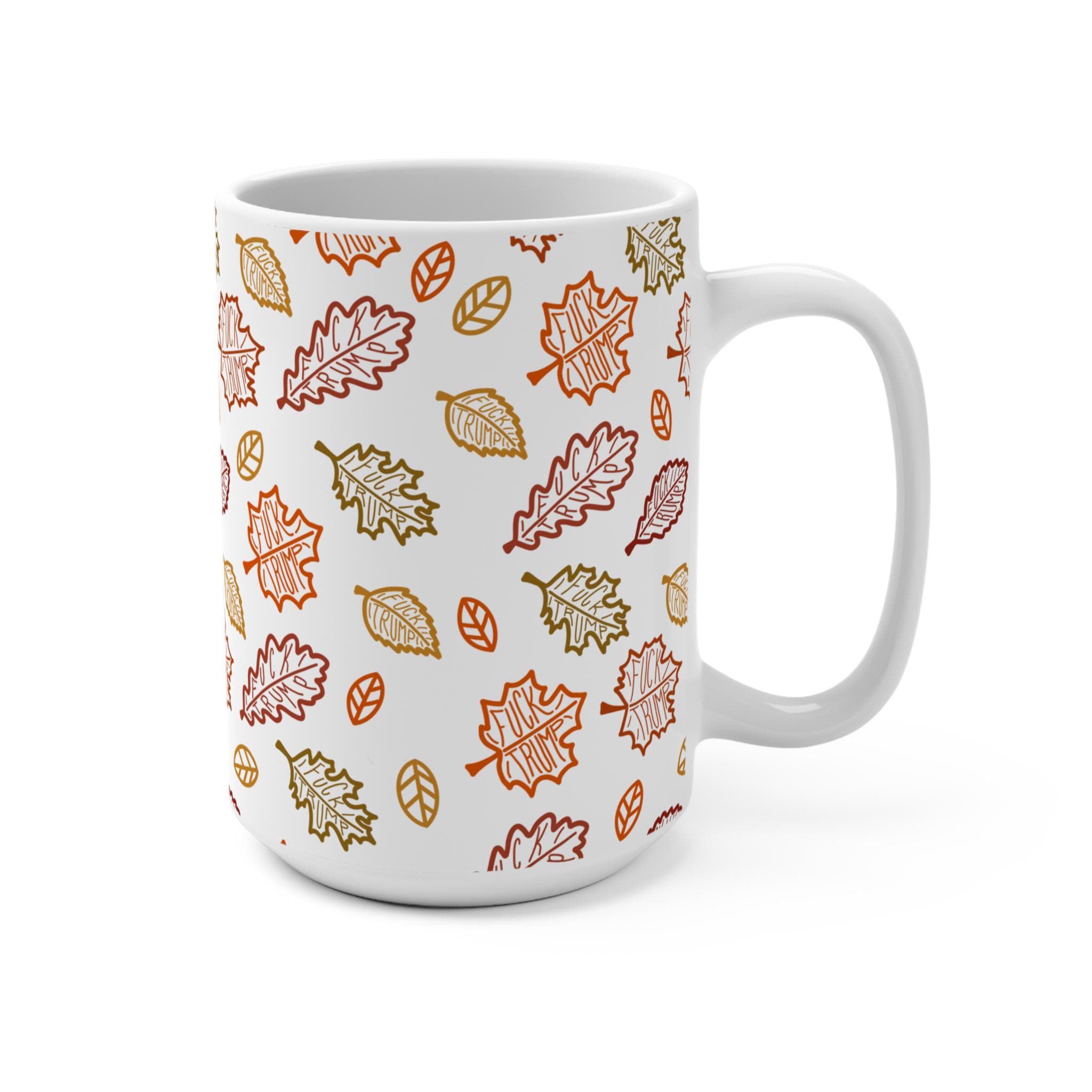 Slightly Subtle Autumn Leaves Mug 15 Oz Cozy Seasonal Drinkware for ...