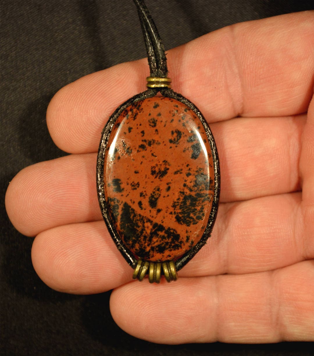 Mahogany Red Obsidian Pendant N81 Chichen-itza - Etsy