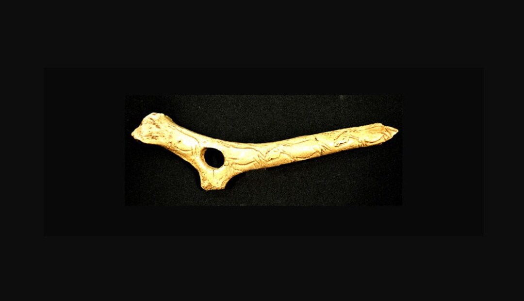 Horse Staff; Pierced With 1 Hole La Madeleine 24 Dordogne COPY of the ...
