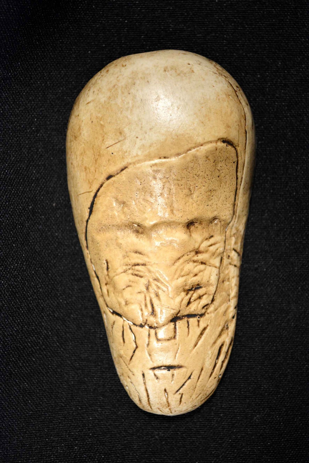 MORAVIAN MASK Cejkovice Originally Carved on a Fossil Woolly ...