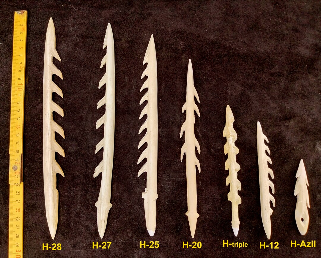 Magdalenian Harpoons, Replicas in Polyester Resin, 7 Different ...