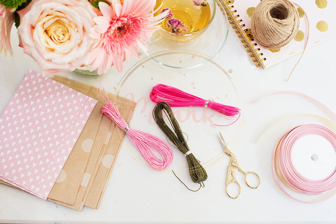 Styled Stock Photo. Handmade, Craft Concept. Materials for Making ...