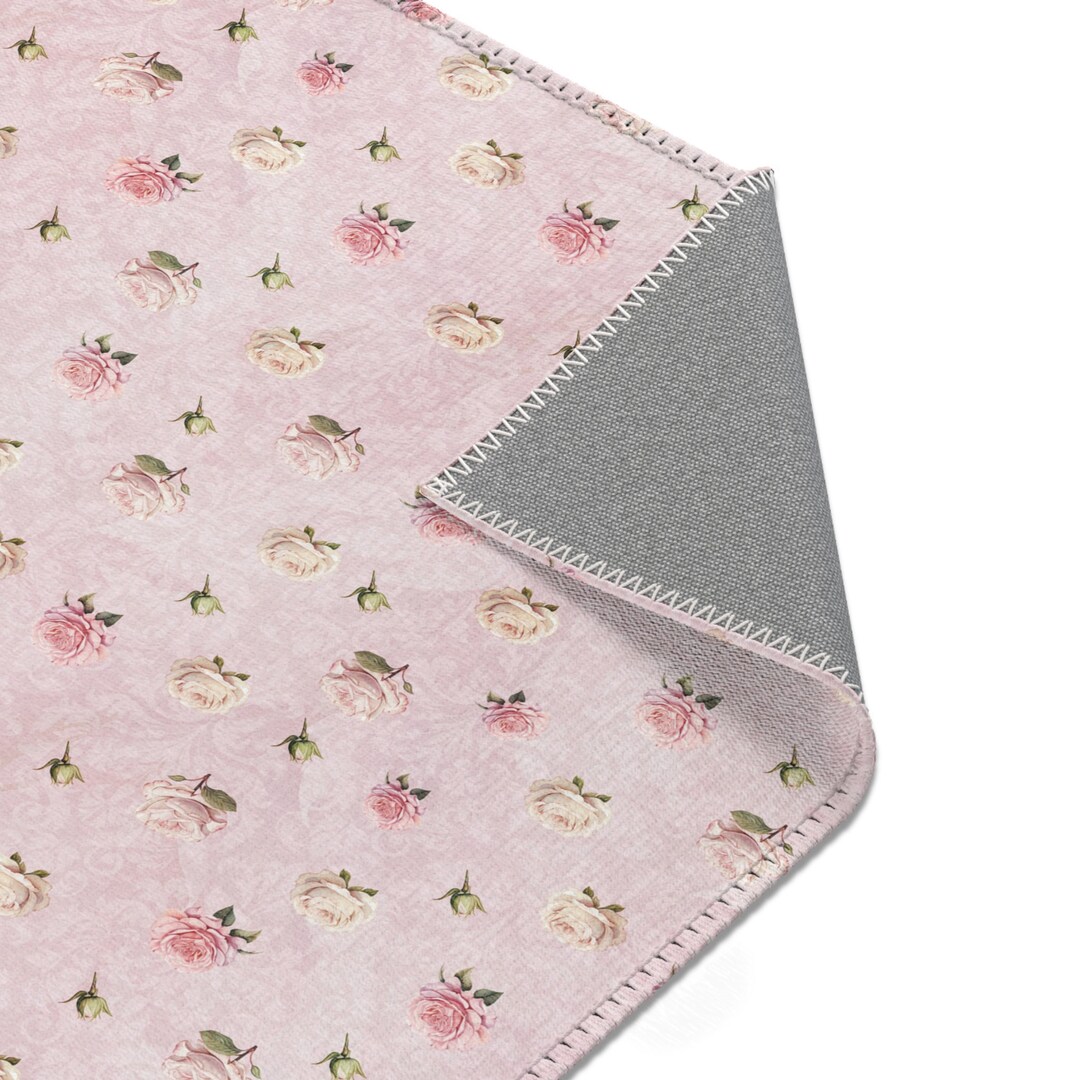 Coquette Rug, Coquette Room Decor, Pink Floral Area Rugs, Preppy Stuff ...