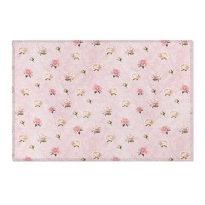 Coquette Rug, Coquette Room Decor, Pink Floral Area Rugs, Preppy Stuff ...