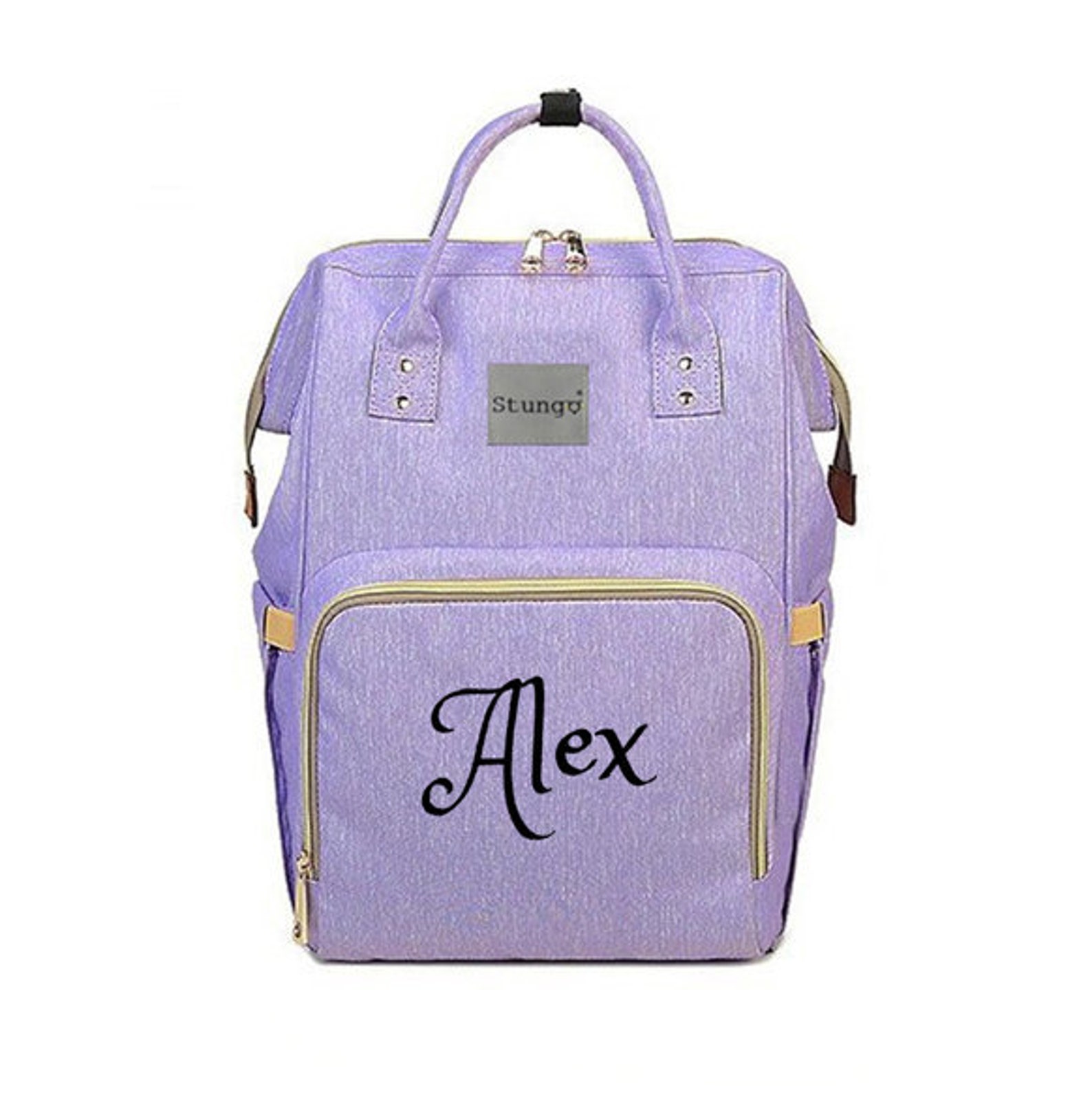PERSONALIZED Large Diaper Bag Knapsack LAVENDER Custom Monogram /name ...