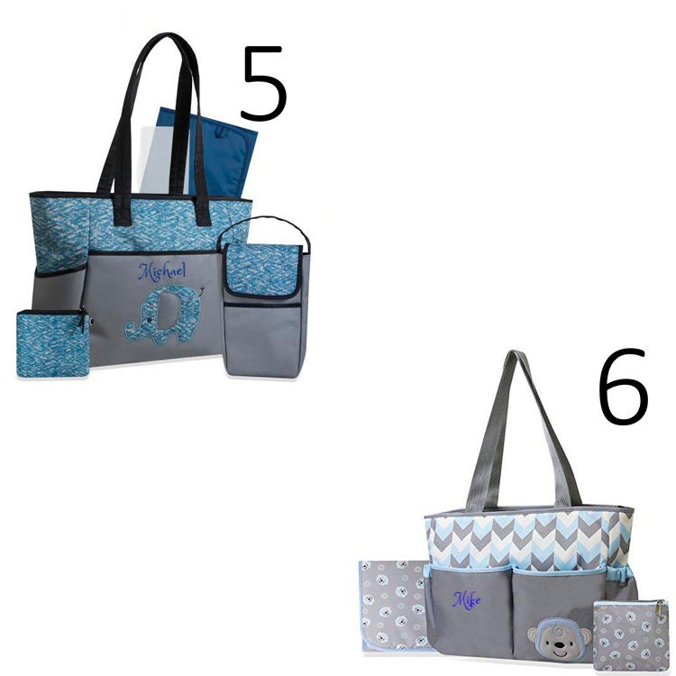 Personalized Baby Diaper Bag Set Custom Monogram /name - Etsy