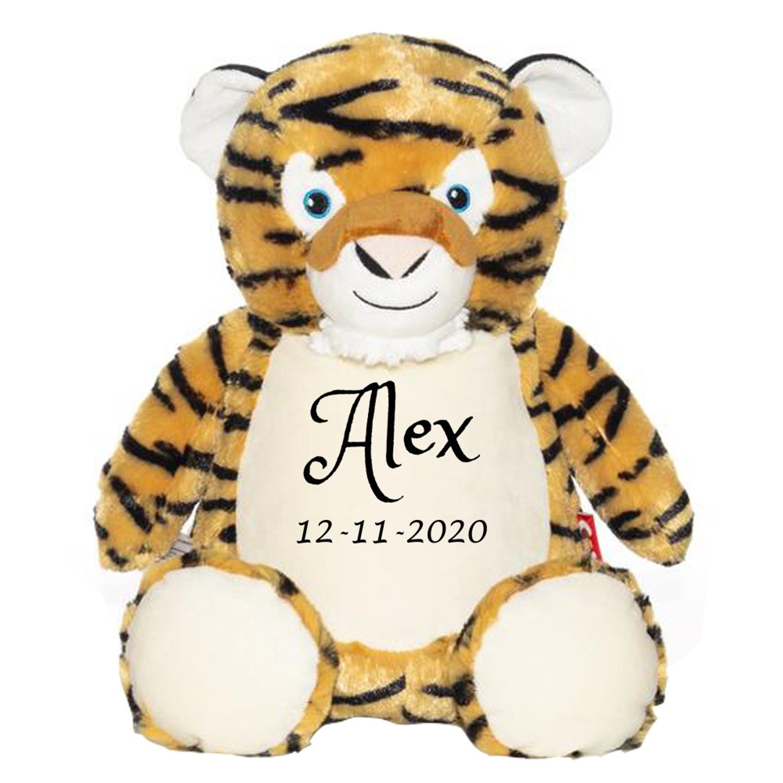 PERSONALIZED Baby Plush Animal Blue Bear - Custom Stuffie Baby Keepsake ...