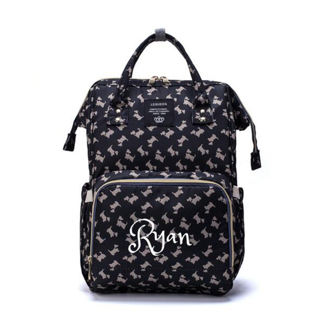 PERSONALIZED Large Diaper Bag Knapsack DOG Custom Monogram /name ...