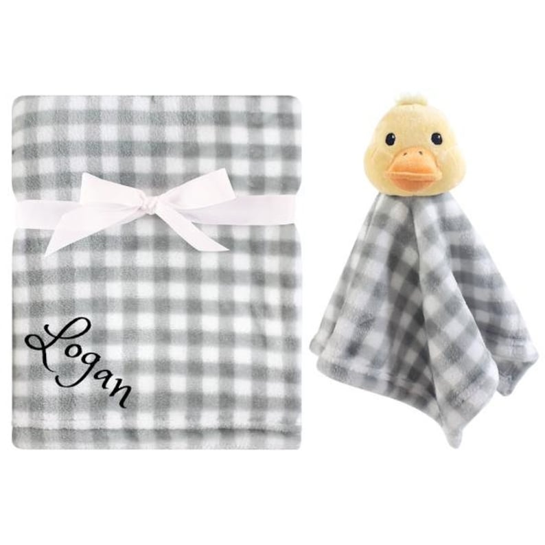 Personalized Blanket & Security Blanket Set for Baby Custom - Etsy