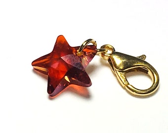 Red star necklace | Etsy