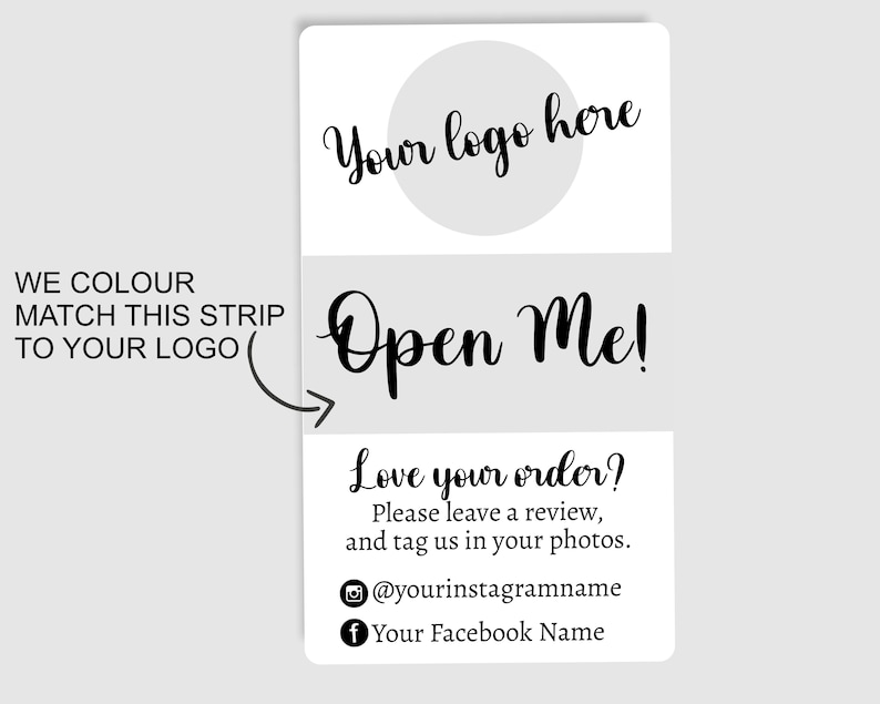 Open Me Box Seal Stickers Business Logo Package Box Seals - Etsy UK