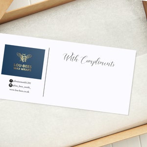 Personalised Business Compliment Slips, Logo Thank You Slips, Custom ...