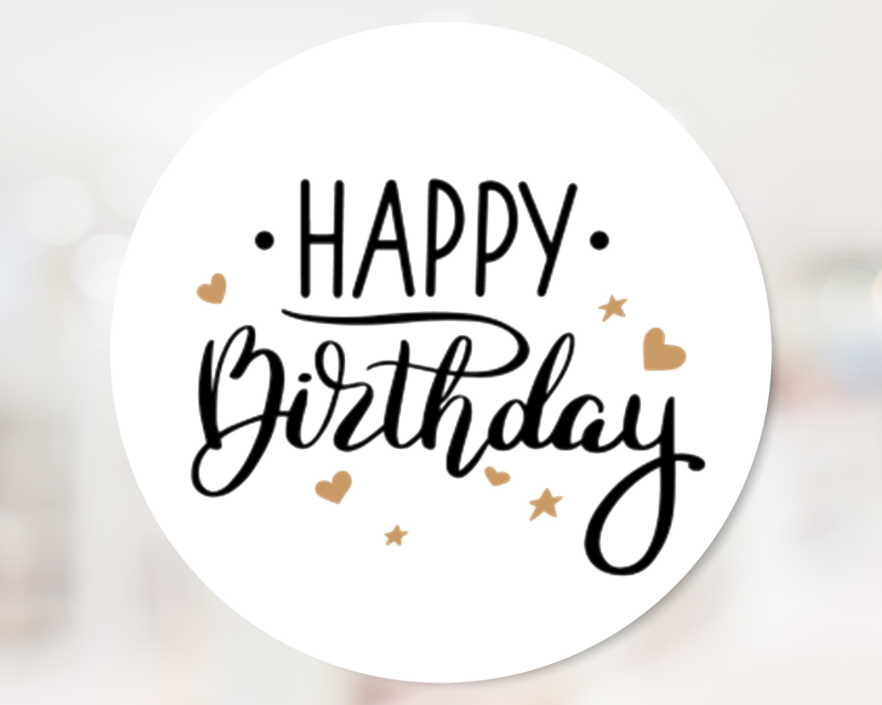 Happy Birthday Stickers for Gifts and Favors - 37mm - Etsy