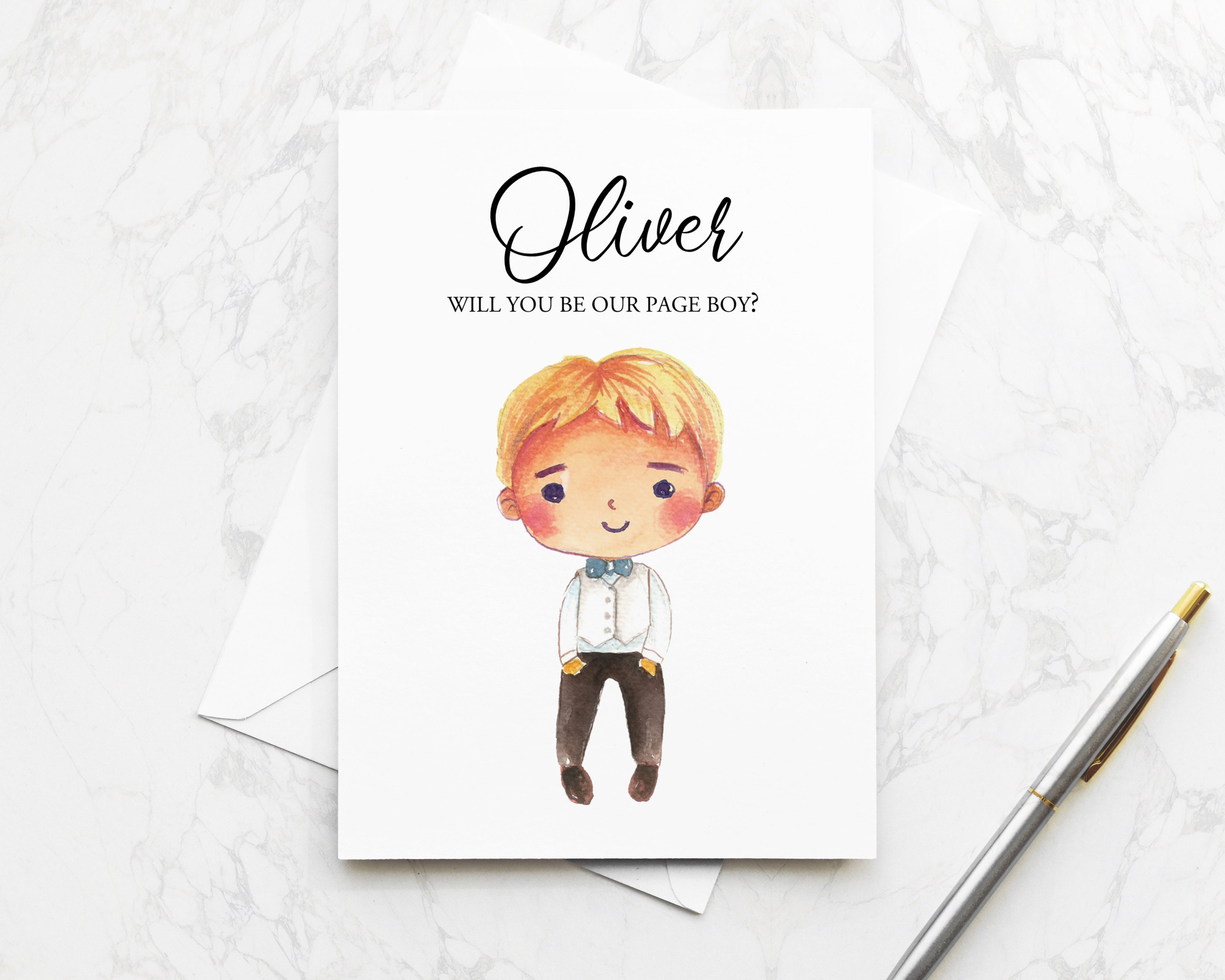 Will You Be Our Page Boy Card Will You Be My Ring Bearer | Etsy UK