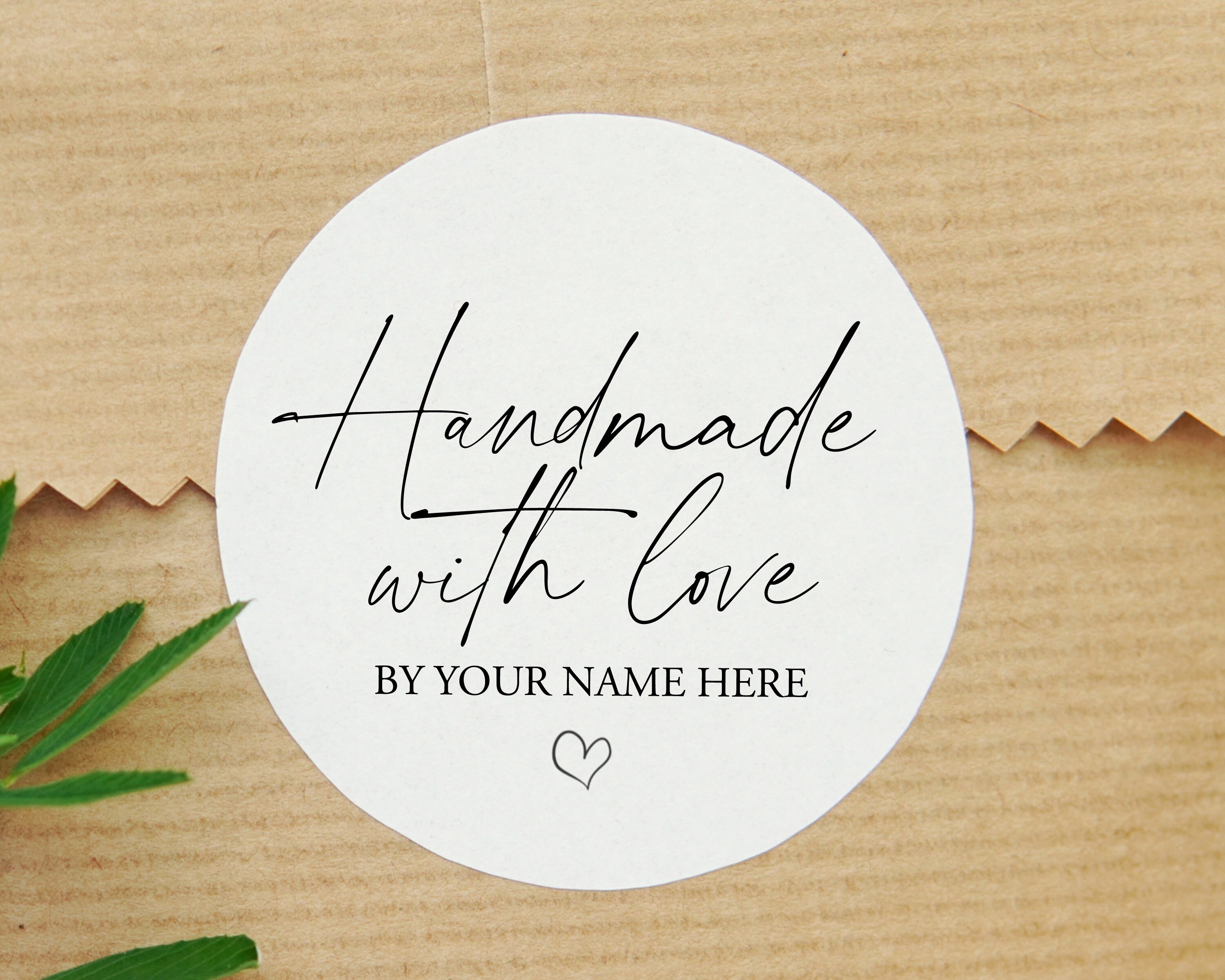 Handmade Business Stickers Personalised Business Name - Etsy