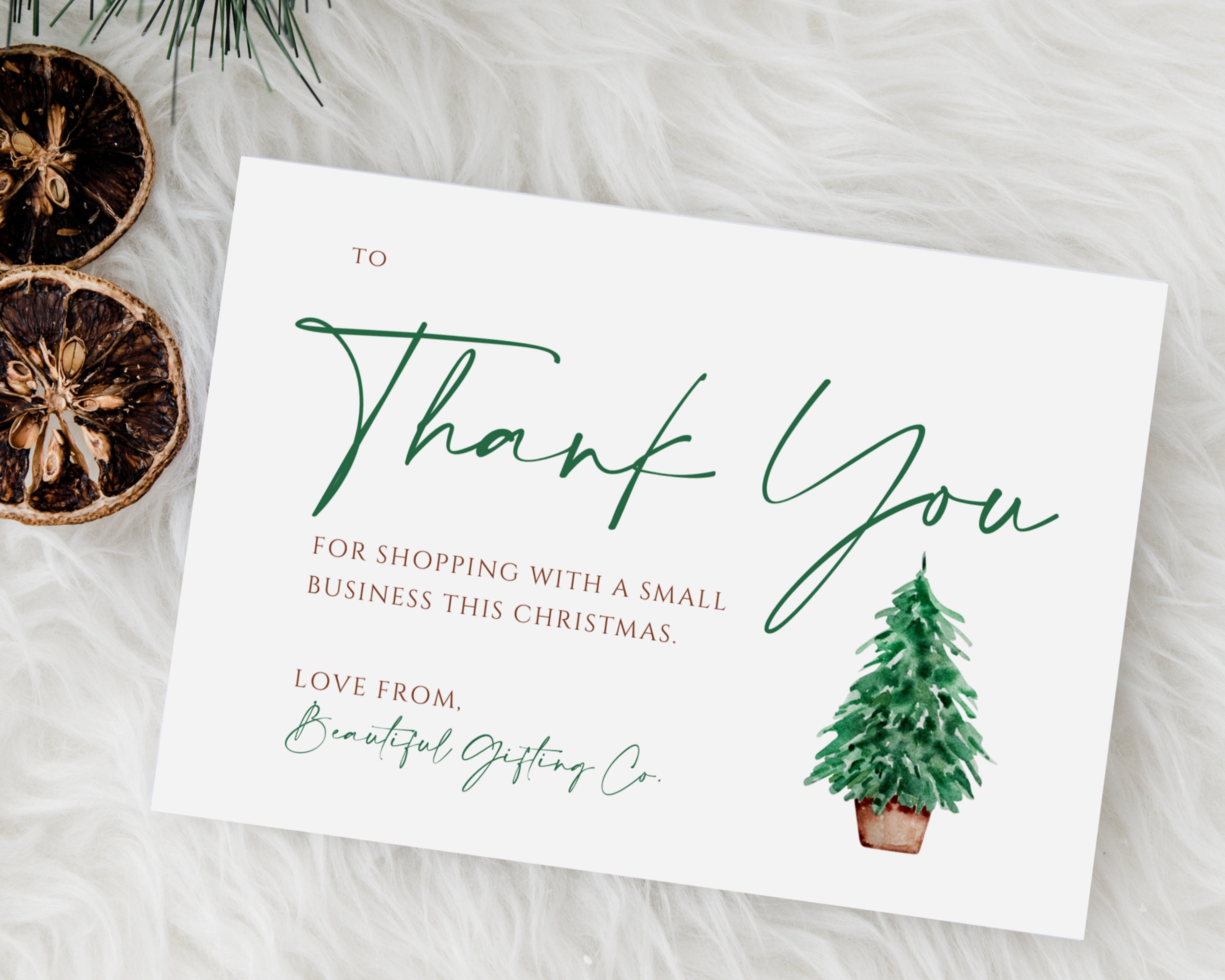 Christmas Card Business Message