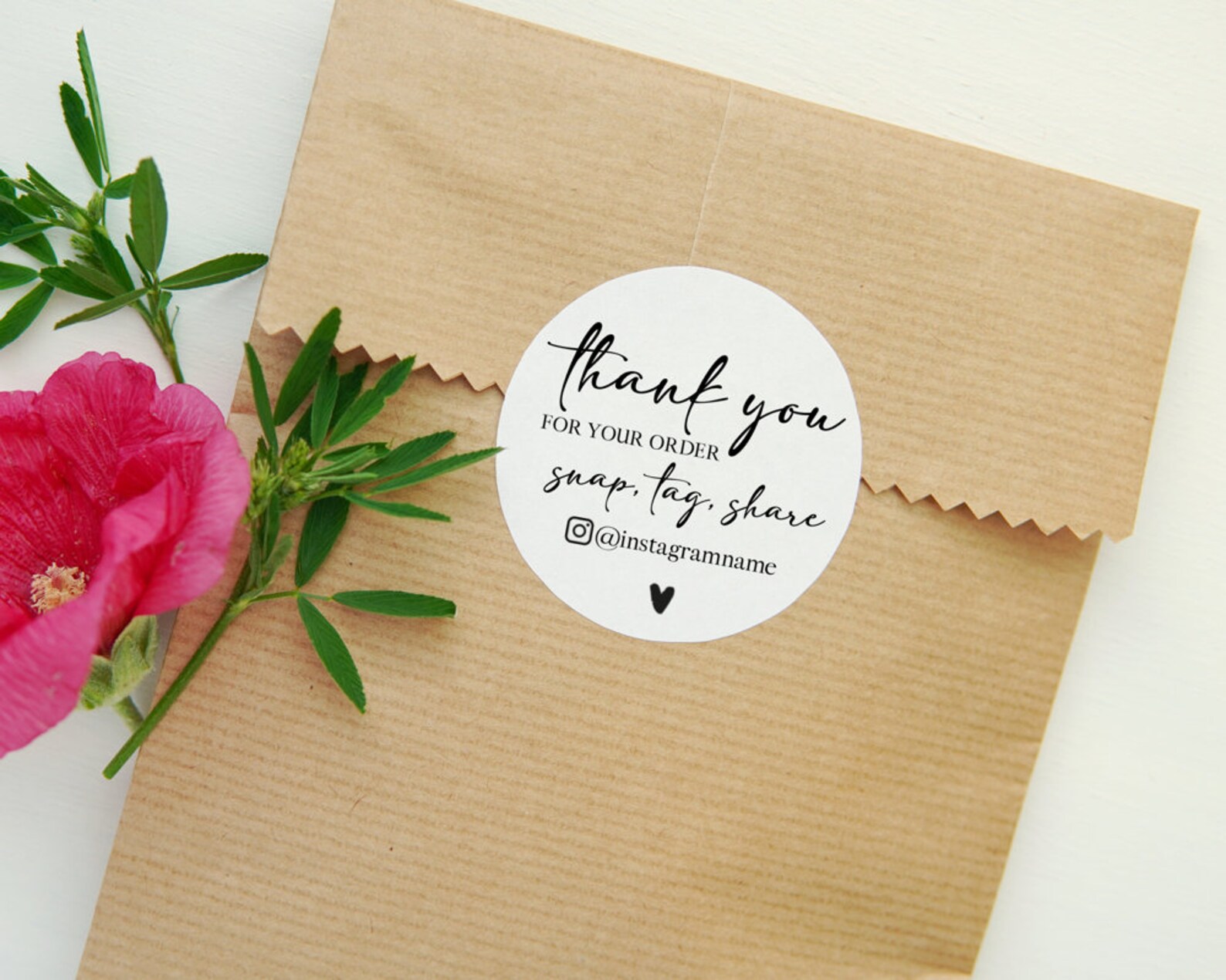 Thank you snap tag share stickers tag us on Instagram | Etsy