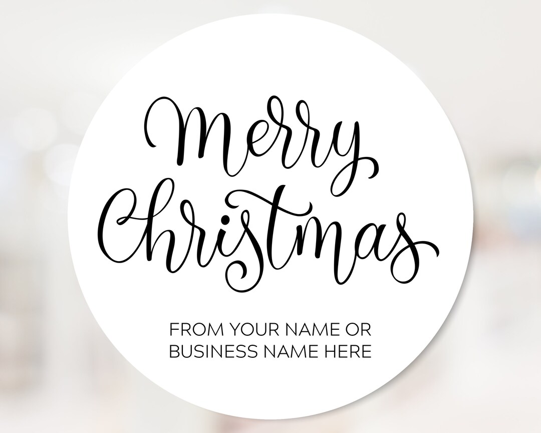 Personalised Merry Christmas Stickers - Custom Xmas Gift Labels ...