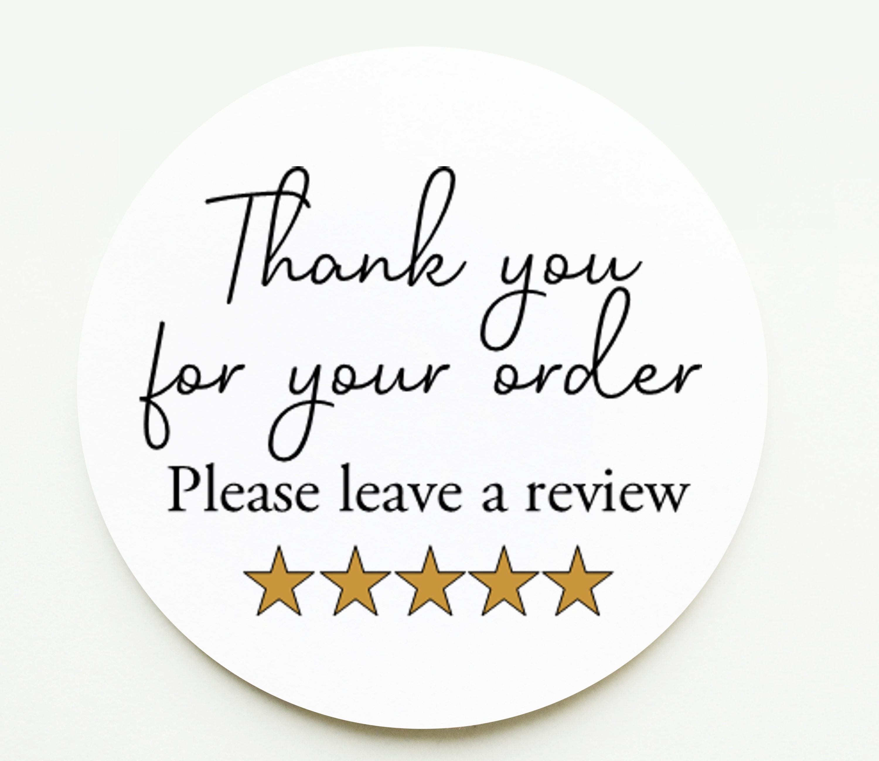 Thank You For Your Order Please Leave a Review Stickers | Etsy