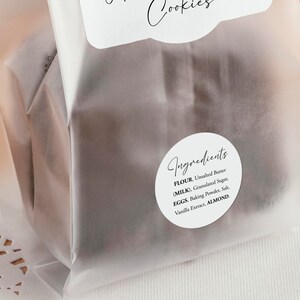 Personalised Ingredient Stickers - Custom Printed Ingredients List ...