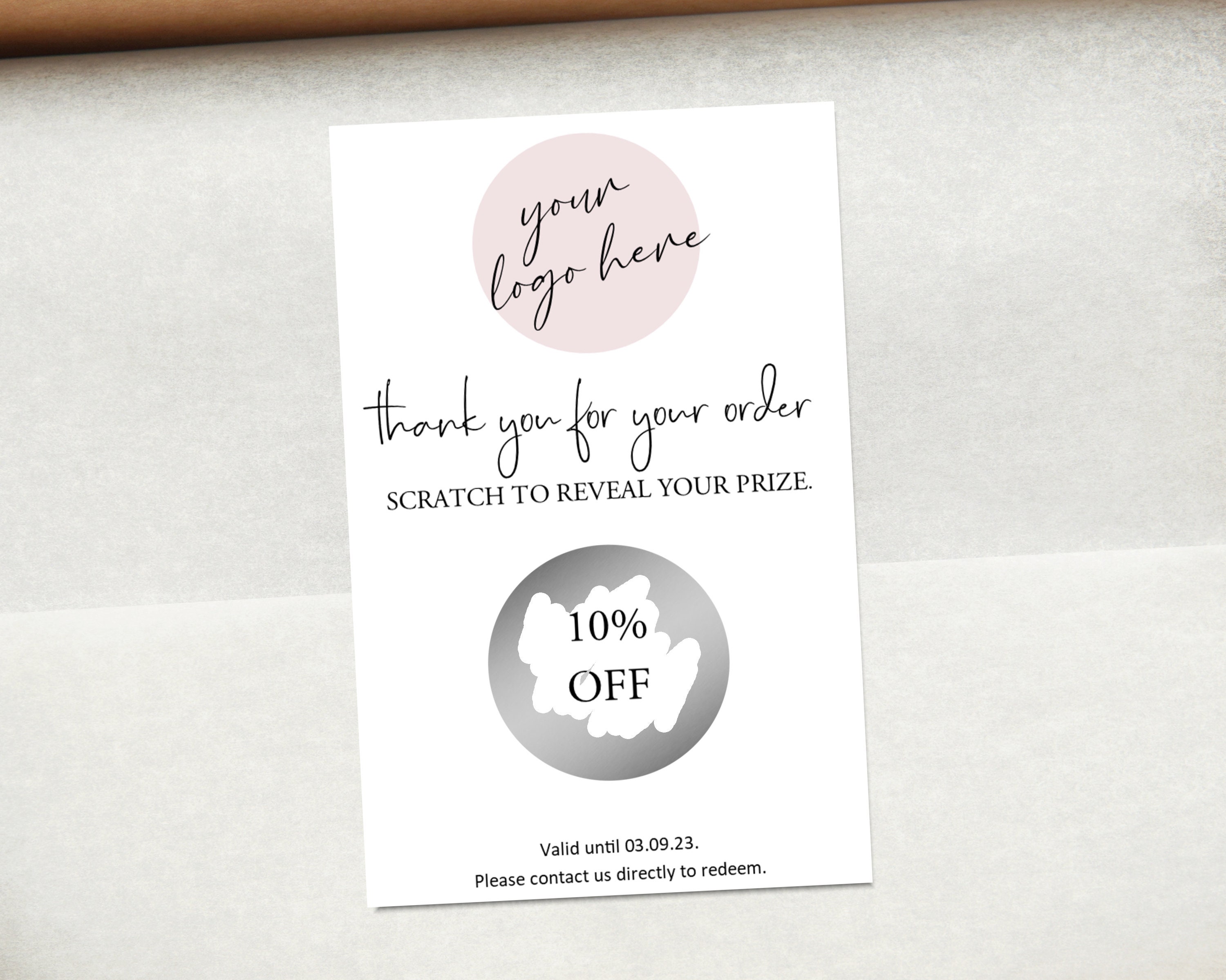 Personalised Business Scratch Cards Discount Code Cards - Etsy