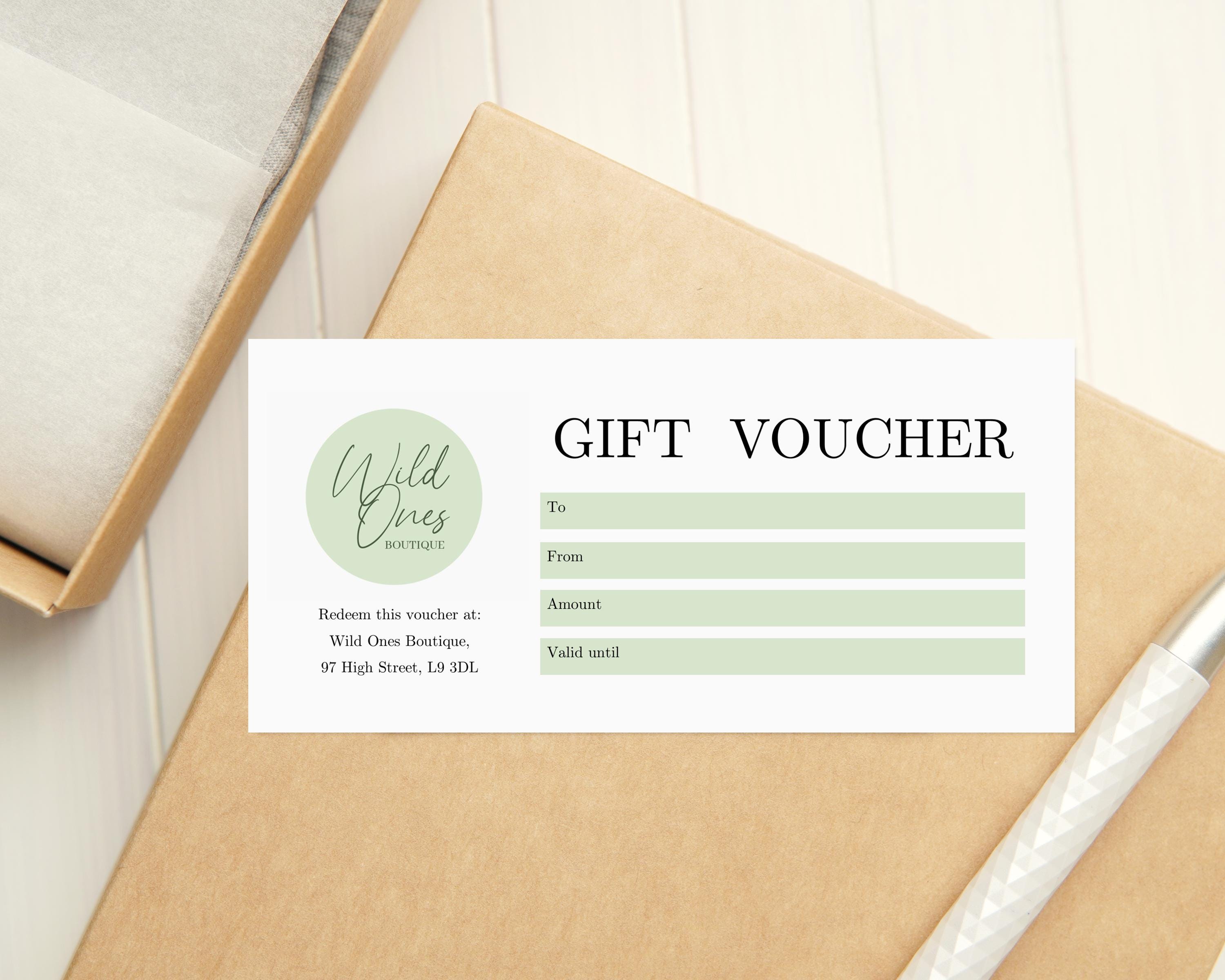 Custom Printed Gift Vouchers With Logo: Small Business Certificates ...